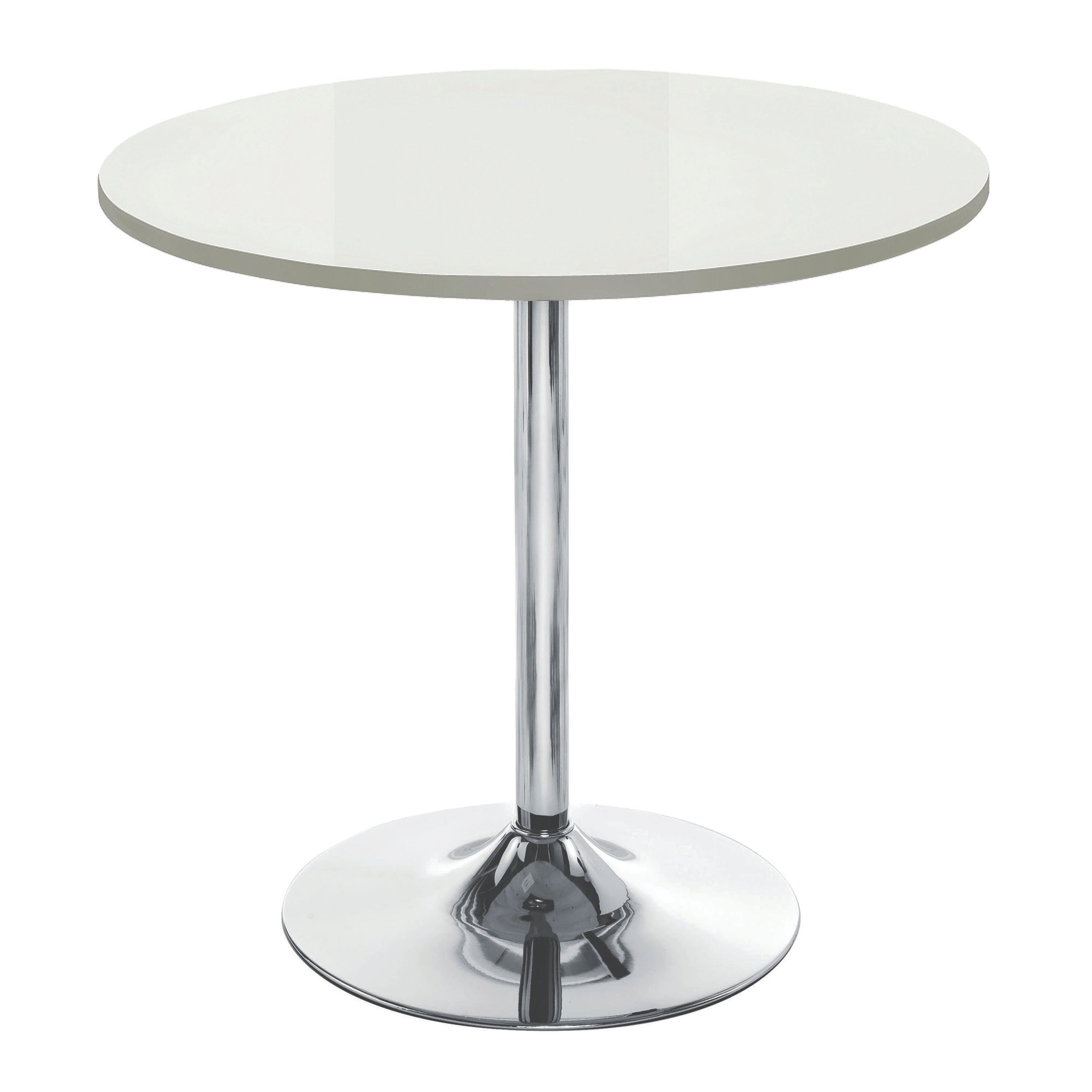 Ellipse Trumpet Base Table | 800mm | White – ALXR WORKSPACE